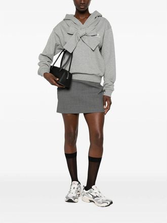 Shushu/Tong V-Neck Cotton Hoodie - Grey