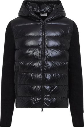 Moncler Homme, Vestes, Noir, Taille: XL Cardigan &agrave; devant matelass&eacute;