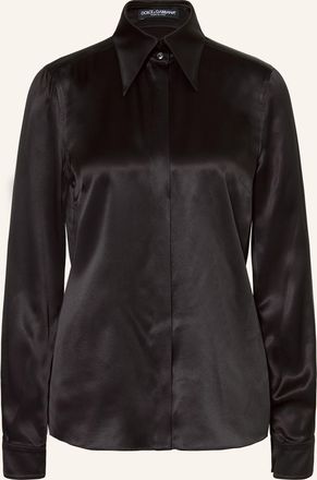 Dolce & Gabbana Hemdbluse Aus Seide schwarz