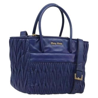 Miu Miu Sac &agrave; main Pre-owned - Femme - Pre-owned - Bleu - Taille: ONE Size