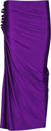 Paco Rabanne Femme, Jupes, Violet, Taille: 38 FR Jupe midi drap&eacute;e en jersey