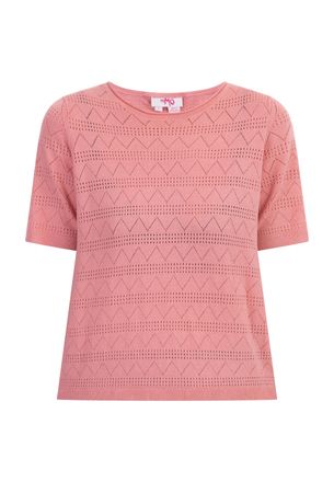 Mymo Strickpullover Damen Rosa