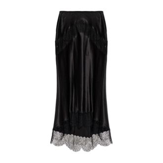 Dolce & Gabbana Femme, Jupes, Noir, Taille: 38 FR Silk Skirt