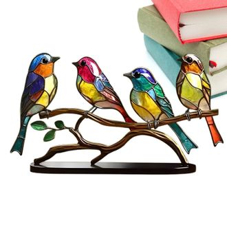 Generico De Kolibri, Vogelfigur, gef&auml;rbt, Acryl, 63 g, bunte Zweige, elegante Schreibtischskulptur, k&uuml;nstlerische Vogeldekoration f&uuml;r Schlafzimmer, Wohnzimmer