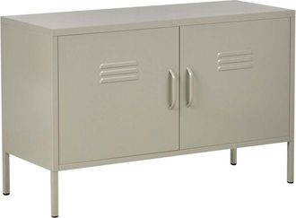 Beliani B&uuml;roschrank URIA Metall Hellbeige