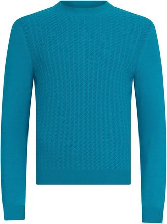 Malo Gerippter Pullover - Blau