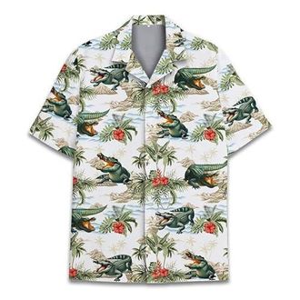 Keephen TangoDS Nouveaut&eacute; Cool Impression 3D Hawaiian Chemise pour Femmes Hommes Col Revers Manches Courtes Boutonn&eacute;e Chemises F&ecirc;te Aloha Chemises