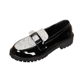 Generic Mocassins confortables &agrave; enfiler pour femme - Paillettes scintillantes - Tendance - Classique - Antid&eacute;rapantes - D&eacute;contract&eacute;es - Chaussures &eacute;paisses p
