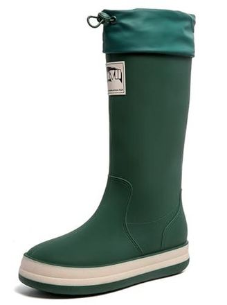 Pangolin Bottes de Pluie Imperm&eacute;ables Femme & Homme - Bottes Hautes en Caoutchouc avec Cordon Ajustable, Semelle Antid&eacute;rapante, Chaussures Outdoor L&eacute;g&egrave;res pour