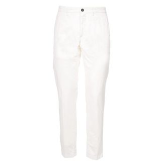 Siviglia Schmale Baumwoll-Gabardine-Hose - - Trousers - Herren - Wei&szlig; - W36
