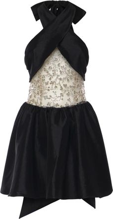 For Love & Lemons Femme, Robes, Noir, Taille: 42 FR Mini-robe P&eacute;tales Scintillants