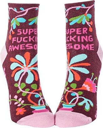 Blue Q Womens Funny Ankle Socks, Effing Awesome Legging innovant, Super F-King g&eacute;nial, 10 Femmes