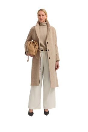 Bugatti Damen Langer Mantel 862100-87062 Loose Fit Reverskragen Flexcity Stretch Vordertaschen Innentasche stilvoll