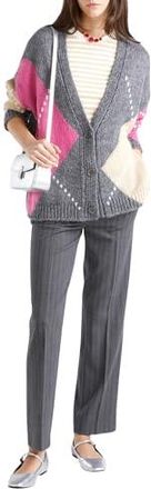 Benetton Cardigan M/L 1142e604i, Gris, L Femme