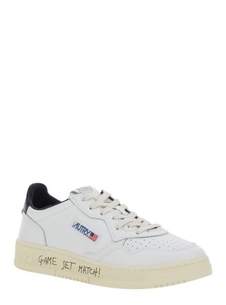 Autry Mens Low Sneakers Medalist White Leather Cow Trainers
