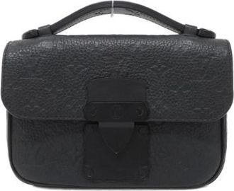 Louis Vuitton Pre-owned Sac bandouli&egrave;re S Lock en cuir Taurillon Monogram - Femme - Pre-owned - Noir - Taille: ONE Size