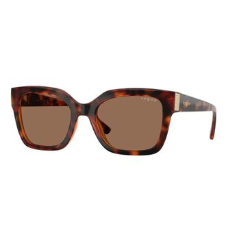 Vogue Eyewear Braune Havana-Sonnenbrille mit dunklen Gl&auml;sern - - Accessories - Damen - Braun - 54 MM