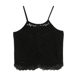 Twinset Spitzendetail-Camisole-Top - - Tops - Damen - Schwarzk - L