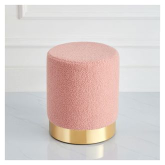 Generic Make-up-Stuhl, gepolsterter Fußhocker, weicher Lammfleece-Stoff, vielseitiger Sitz für Wohnzimmer, Schlafzimmer, Sofa-Fußstütze, Schuhwechsel