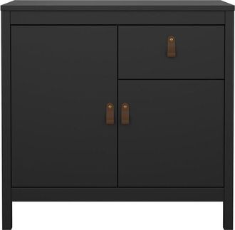 Furniture To Go Furniture To Go - calicosy - Petit buffet 2 portes, 1 tiroir noir mat L82,3 cm - barcelone