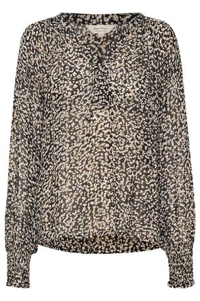 Part Two Part Two Damen Kettapw Bl tter Relaxed Fit Long Sleeve, Black Dot Print, 44