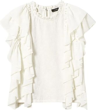 Twinset Femme, Blouses et Chemises, Blanc, Taille: 36 FR Blouses