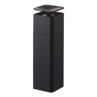 Yamazaki Tableware Yamazaki 5214 Tower Druckseifenspender, schwarz, PETG Harz/Polypropylen/Polyethylen/Silikon, minimalistisch, 5.5 x 5.5 x 18.5 cm