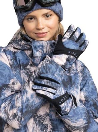 Roxy Jetty Cold Weather Gloves, Wild Wind DARKNIGHT, XL Womens