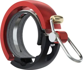 Knog Oi Luxe Fahrradklingel Schwarz/Rot Durchmesser L | 23,8-31,8mm 2021