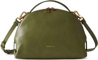 Borbonese petit sac à main Bowler à zip incurvé - Vert