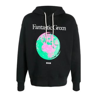 Msgm Logo Kapuzenpullover - - Sweatshirts & Hoodies - Damen - Schwarzk - XS
