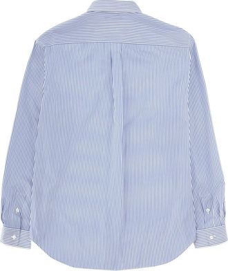 Balmain Logo Cotton Shirt - Blue