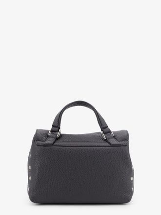 Zanellato Womens Crossbody Bag Postina Baby Hammered Leather Grey Shoulder