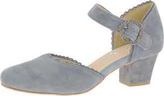 Hirschkogel Damen Trachten Pumps, h.blau, 43 EU