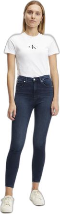Calvin Klein Jeans Damen HIGH Rise SUPER Skinny Ankle J20J221586 Hosen, Denim (Denim Dark), 32W