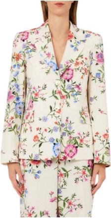 Liu Jo Femme, Vestes, Multicolore, Taille: 38 FR Blazer Fleuri