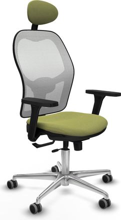 Piqueras y Crespo Ergonomischer Chorquera Stuhl mit 3D-Armen, h&ouml;henverstellbarer Lendenwirbelst&uuml;tze und festem Kopfteil, ausgestattet mit Syncro/Traslack und injizierte