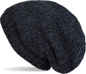 styleBREAKER M&uuml;tze Chenille Beanie M&uuml;tze mit Flecht Muster