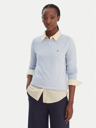 Tommy Hilfiger Pullover WW0WW44984 Himmelblau Regular Fit