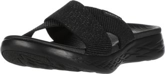 Skechers Damen On-the-go 600 Glistening Schiebe-Sandalen, Schwarz, 42 EU