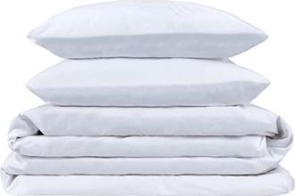 Pikolin Home Bettwäsche-Set, 100% Perkal-Baumwolle, atmungsaktiv, Fadenzahl 200, Weiß, 2-teilig