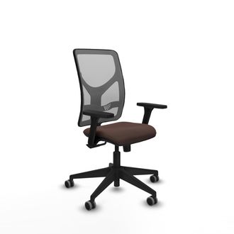 Piqueras y Crespo B&uuml;rostuhl, Braun, mit 3D-Armlehnen, h&ouml;henverstellbare Lendenwirbelst&uuml;tze, ausgestattet mit 3 Positionen und Schneideschaum, mit Rollen von 65 mm, Park