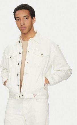 Guess Jeansjacke M5GN38 D5OC1 Wei&szlig; Regular Fit