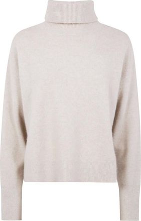 Joseph Femme, Pulls, Beige, Taille: 40 FR Pull en Cachemire Brossé à Manches Longues