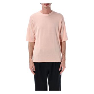 Roberto Collina Over S/S Tee - - Tops - Herren - Rosa - L