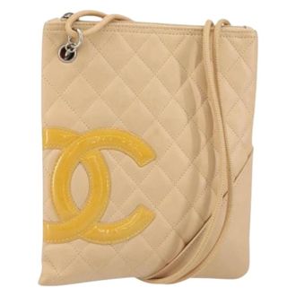 Chanel Sac bandouli&egrave;re en cuir Pre-owned - Femme - Pre-owned - Beige - Taille: ONE Size