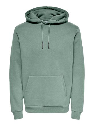 Only & Sons Herren O&S Weicher Kapuzen Pullover Basic Sweatshirt Hoodie Jumper Sweater ONSCERES, Farben:Pastell-Gr&uuml;n, Gr&ouml;&szlig;e Pullover:XL