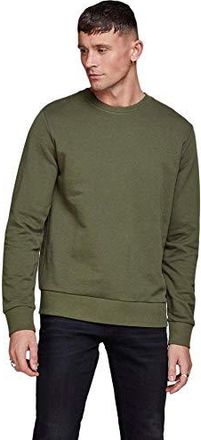 Jack & Jones Jjeholmen Sweat Crew Neck Noos, Pull Homme, Vert (Olive Night Fit: Reg Fit), X-Small