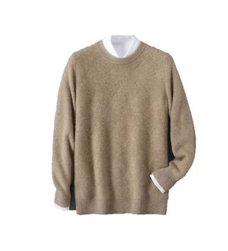 Generic Pull en tricot pour homme - Col rond - Solide - Pour lautomne et lhiver, Lighttan, 3XL