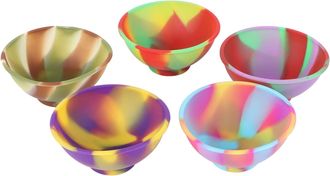 Yardwe Silikon SchüSsel Set FüR Babys, 5 StüCk Mini Schalen in Bunt, 6.7 cm, Ideal FüR Babynahrung Und KüChenzubehöR